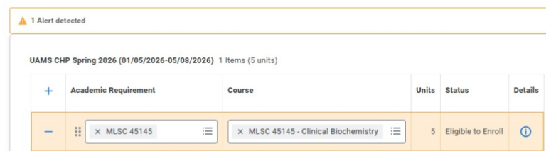 Workday Student Course Registration | UAMS Student Information System